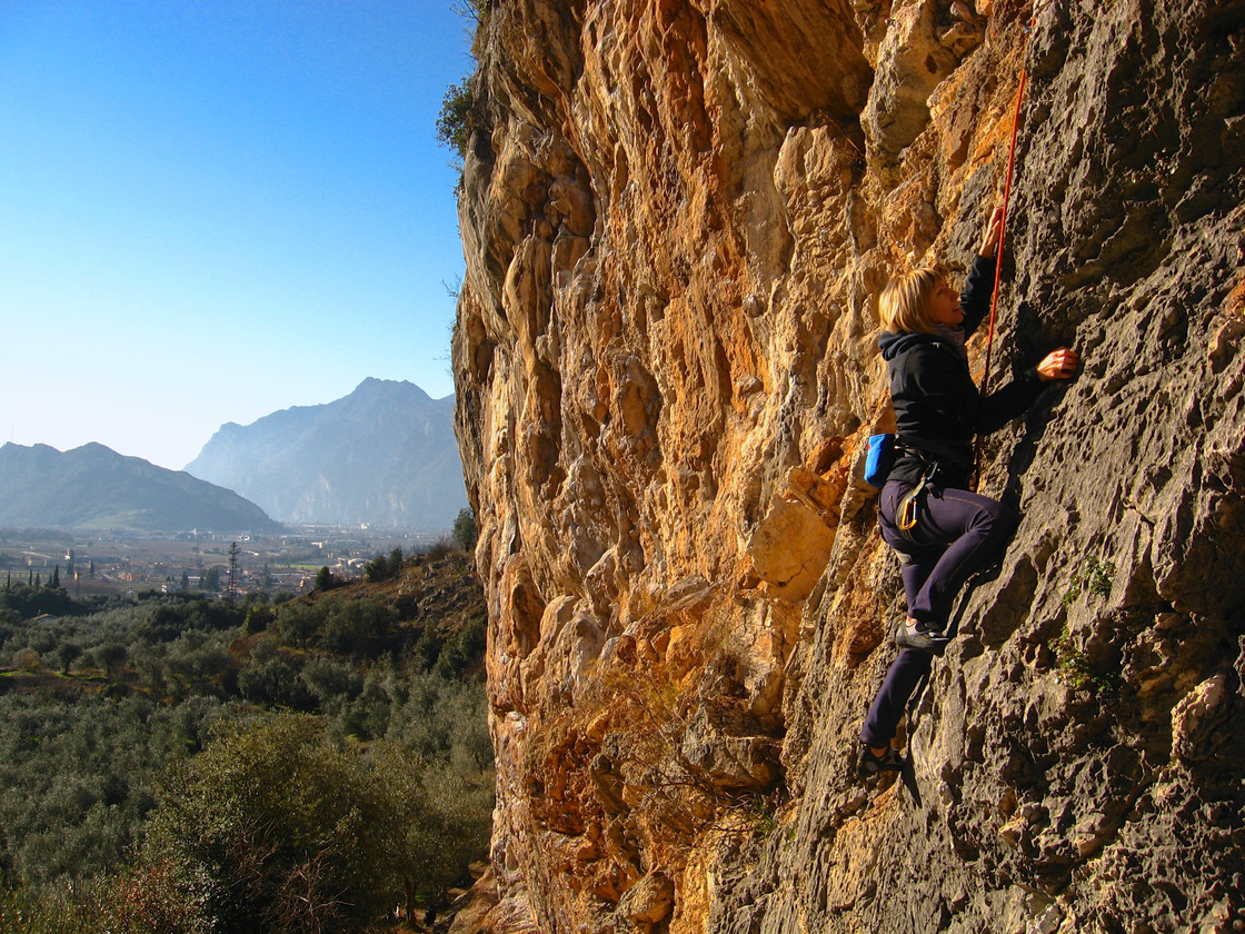 Sport climbing in Arco, Italy