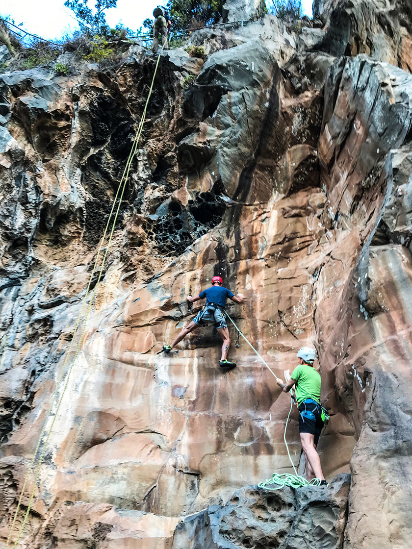 Climbing in Madeira, Portugal