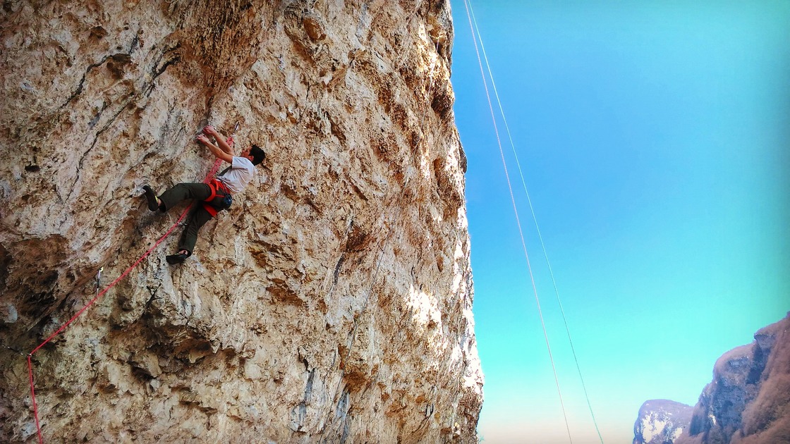 Sport climbing in Arco, Italy