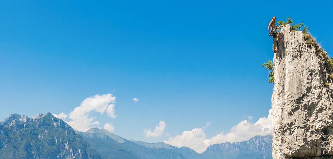 Sport climbing in Arco, Italy
