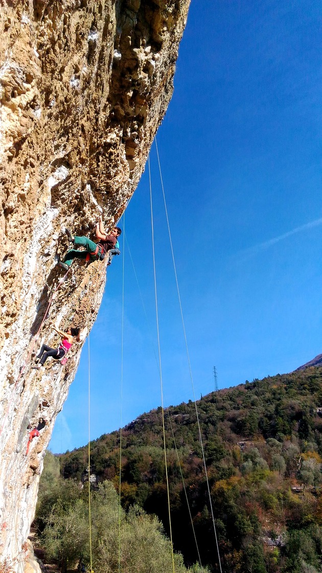 Sport climbing in Arco, Italy
