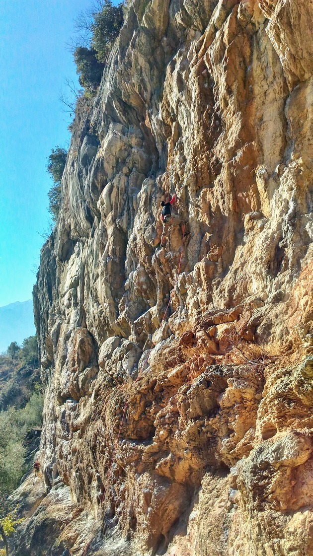 Sport climbing in Arco, Italy