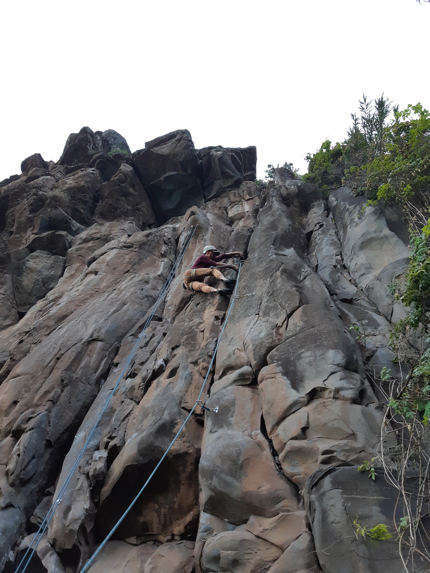 Climbing in Madeira, Portugal